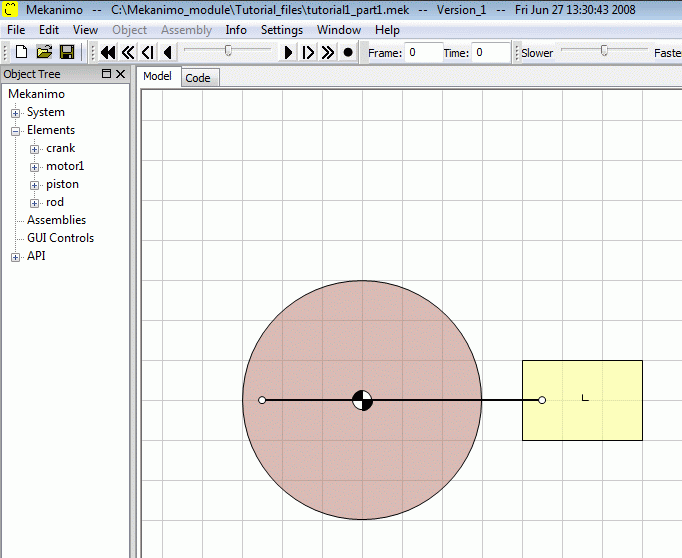 Piston-Crank Mechanism Part-2 — Mekanimo v1.23 beta documentation